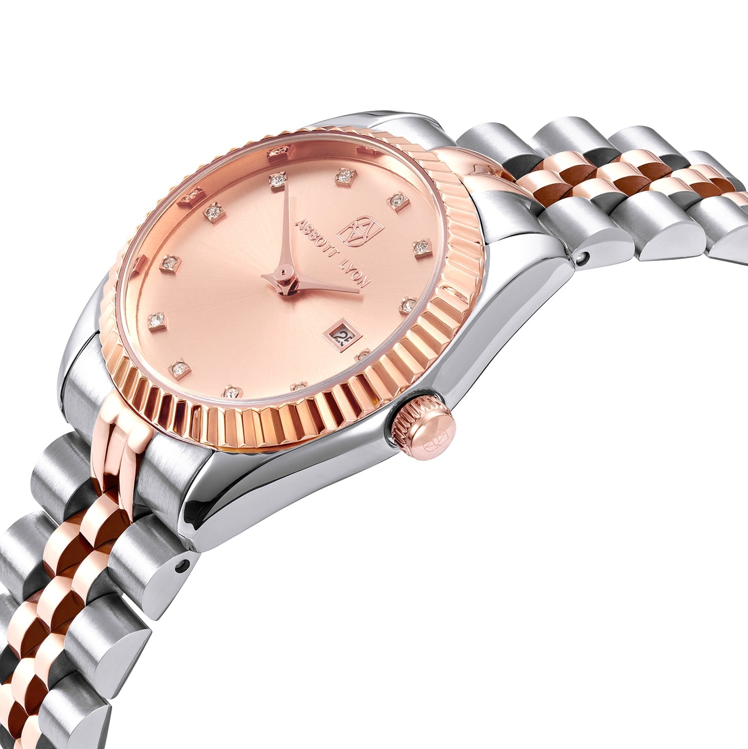 Mini Two Tone Blush Link Belgravia 30 Watch – Abbott Lyon