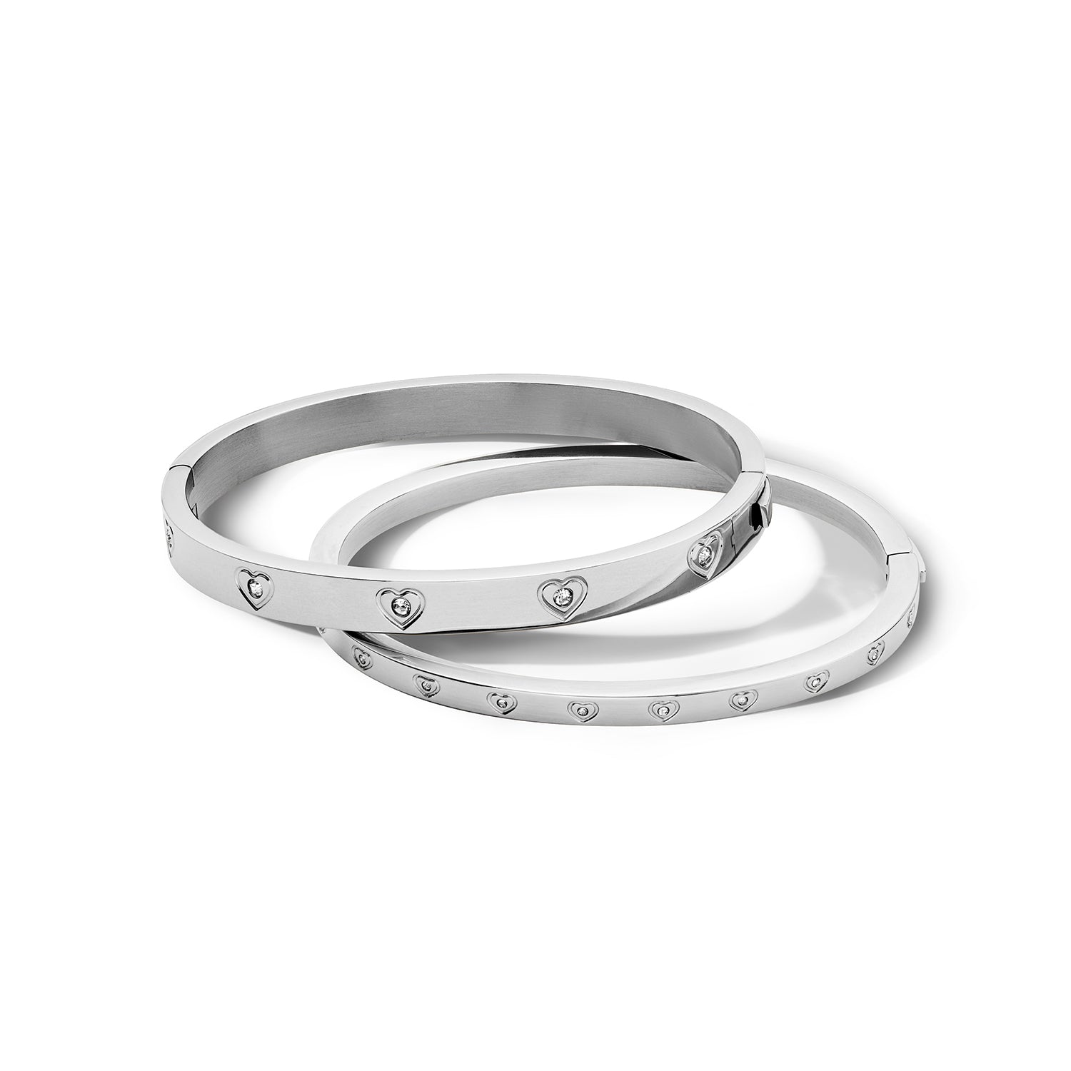 Statement Crystal Heart Bangle (Silver) – Abbott Lyon