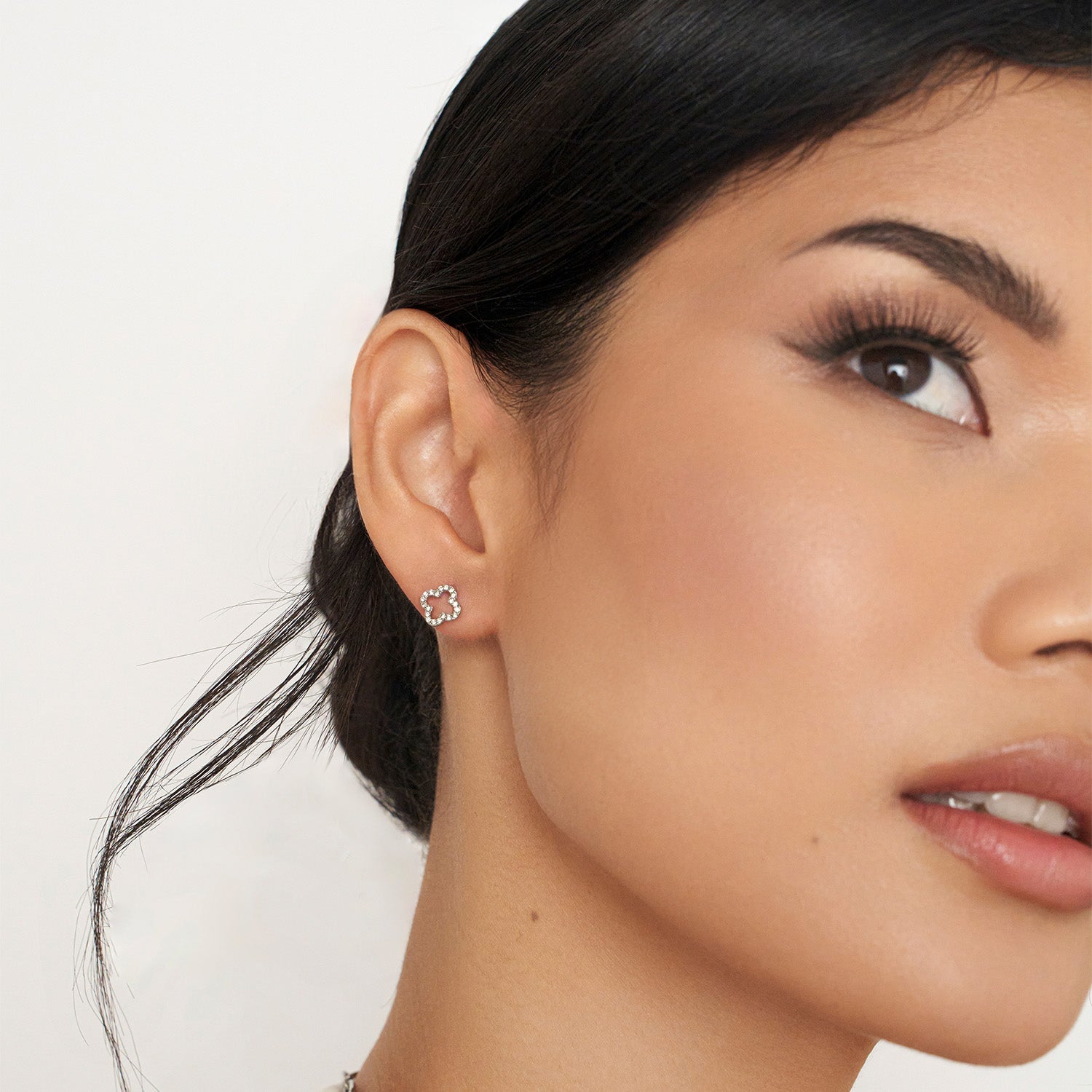 Crystal Clover Studs (Silver) – Abbott Lyon