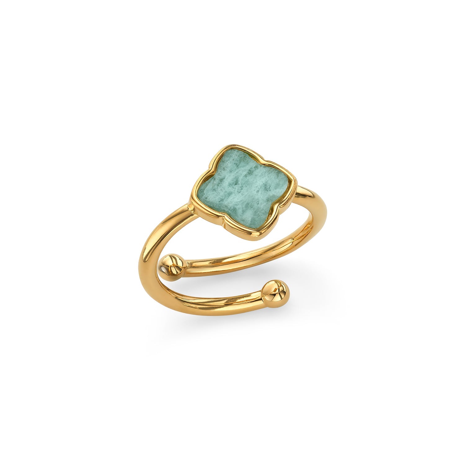 Amazonite Clover Ring (Gold) – Abbott Lyon
