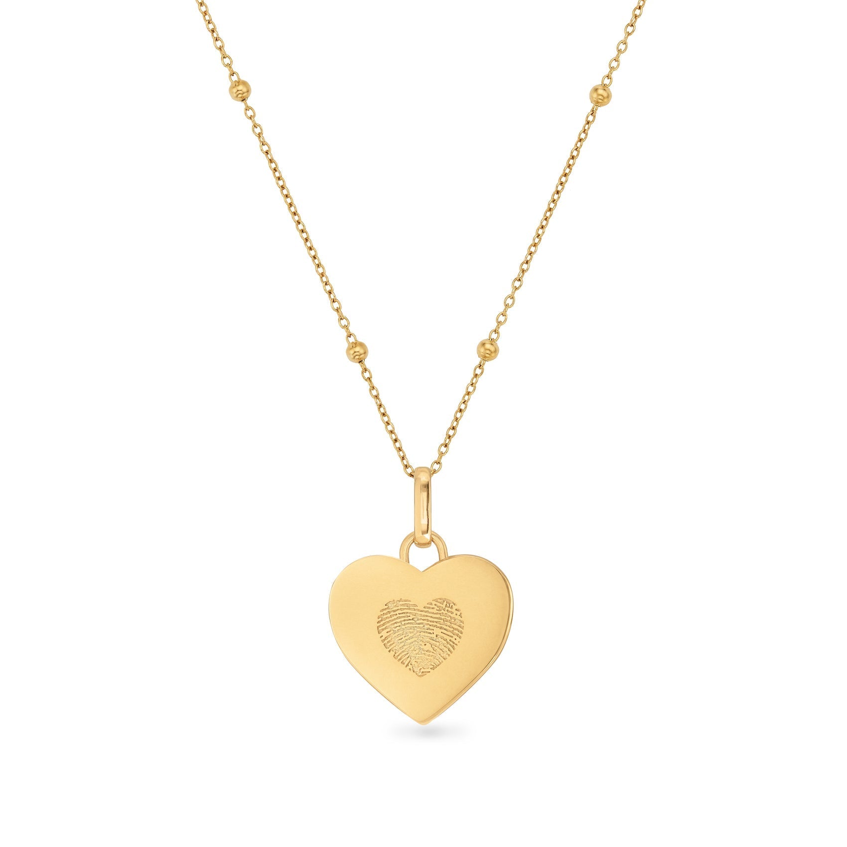 Uniquely Yours Fingerprint Heart Necklace (Gold) – Abbott Lyon