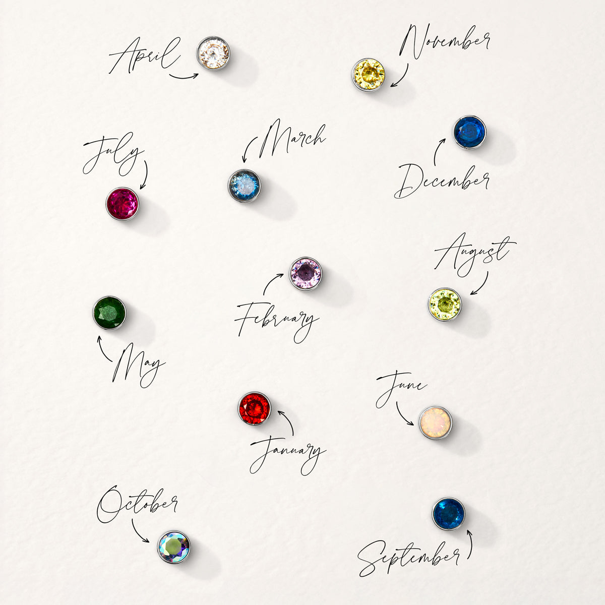 Floating Birthstone Locket Necklace (Silver) – Abbott Lyon