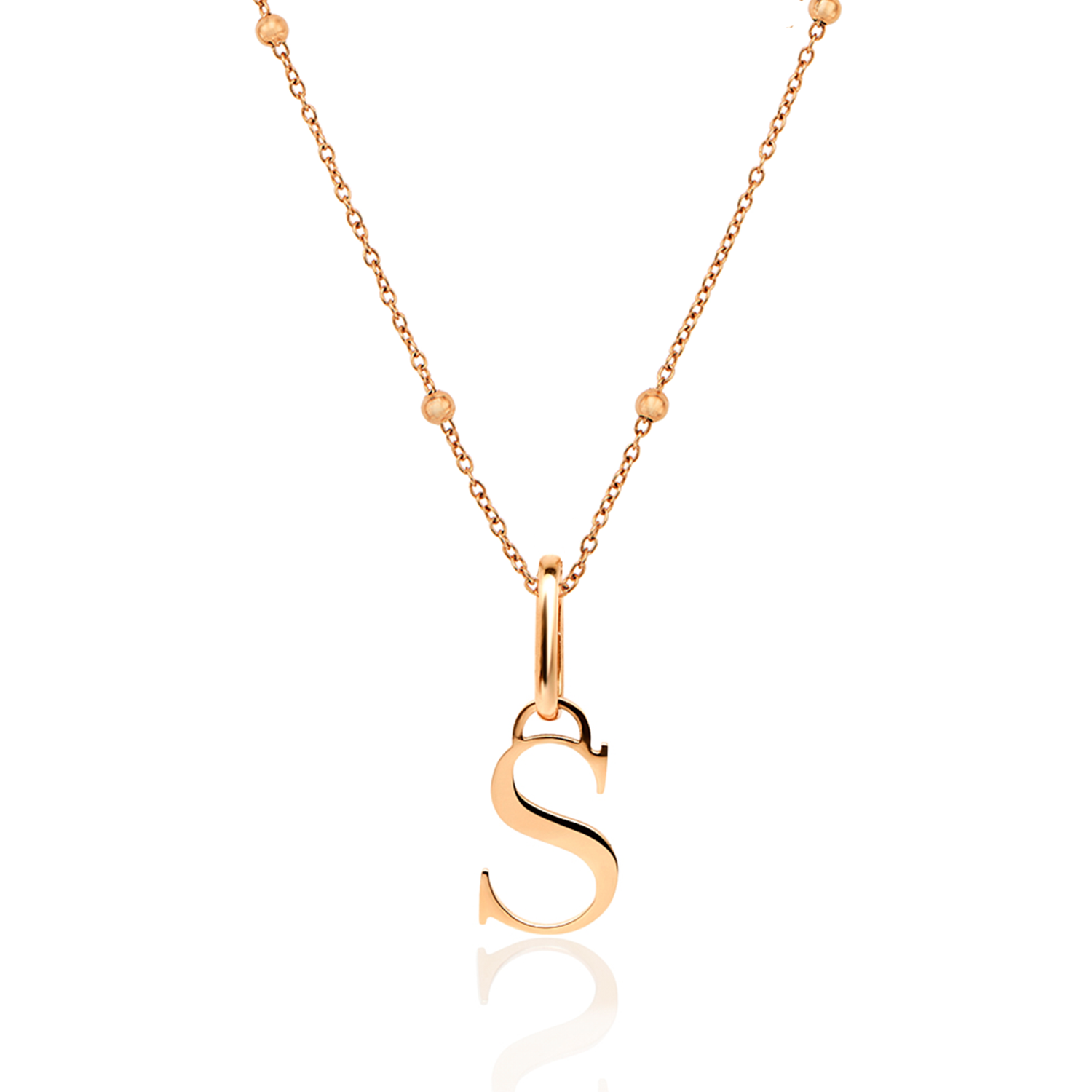 Rose Gold Initial Necklace - Personalised Letter Pendant – Abbott Lyon