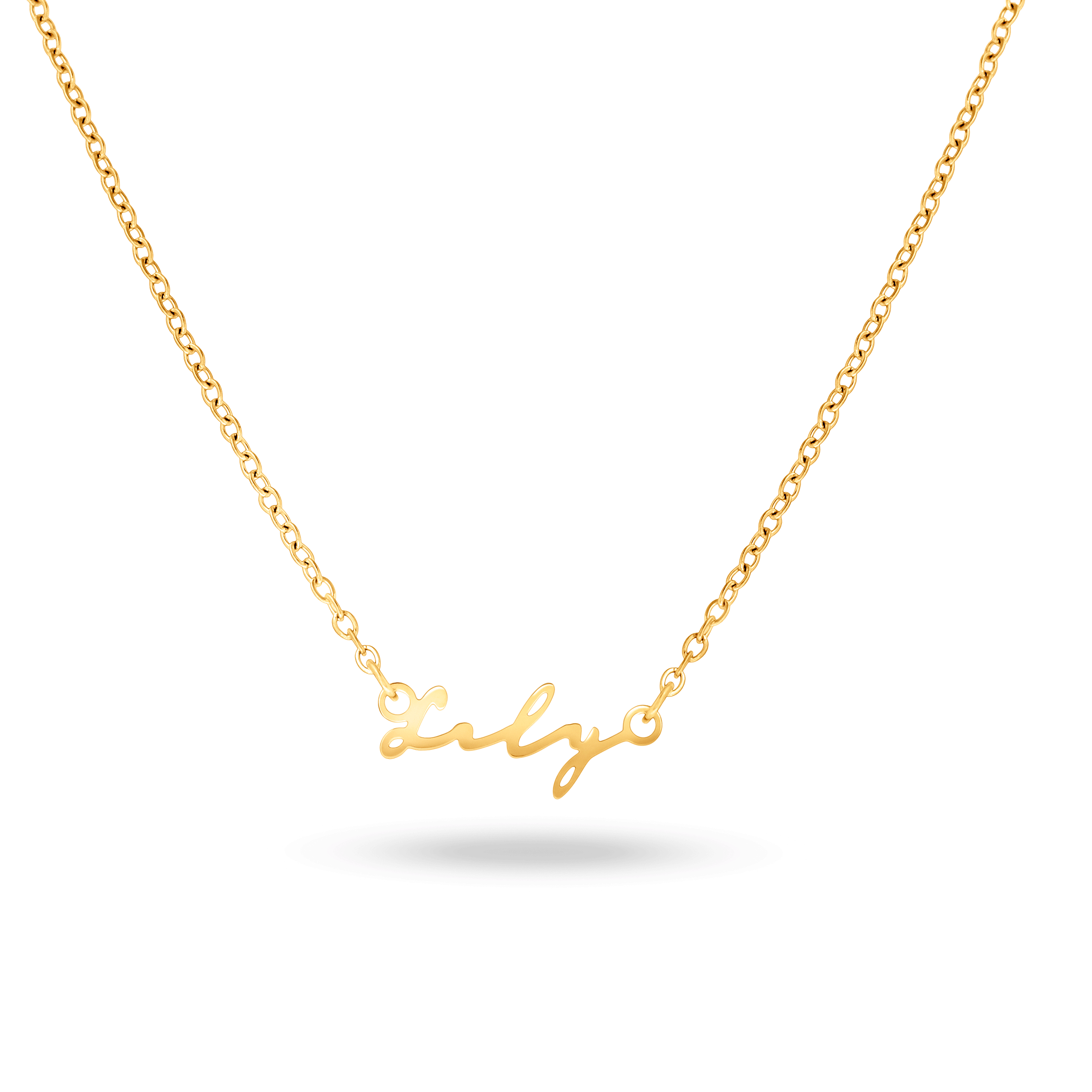 Fine Mini Signature Name Necklace (Gold) – Abbott Lyon