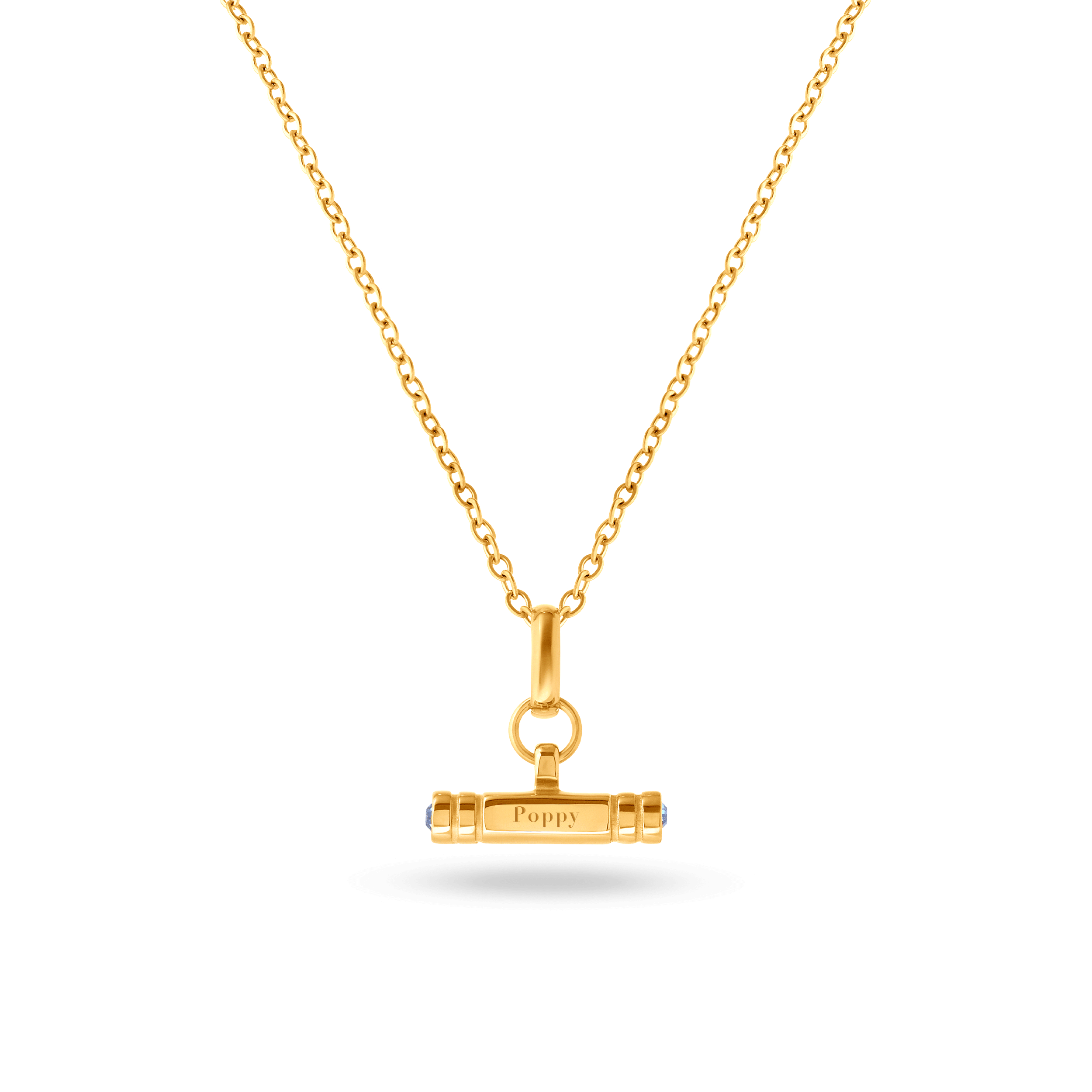 Mini Custom Stamped T-Bar Necklace (Gold) – Abbott Lyon