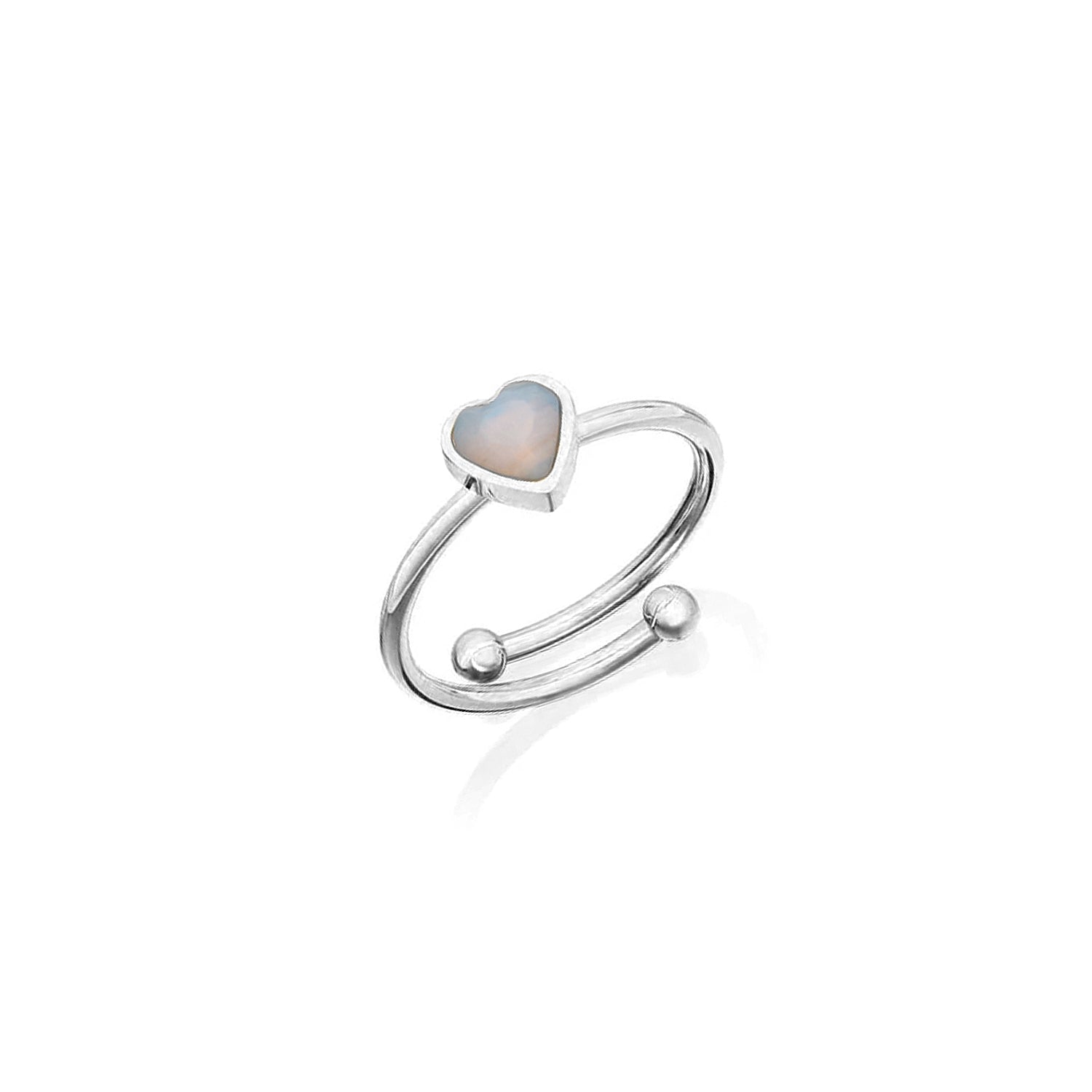 Mini Heart Birthstone Ring (Silver) – Abbott Lyon