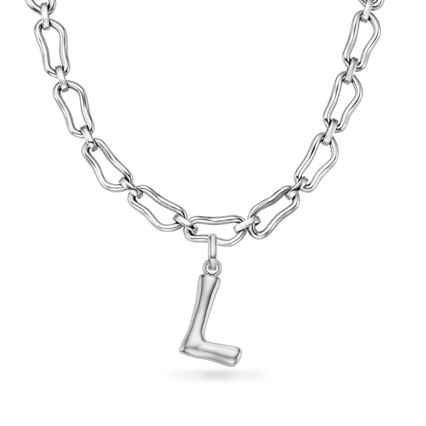 Bubble Initial Necklace (Silver) – Abbott Lyon