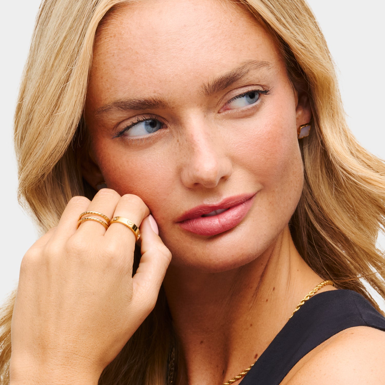 Crystal Heart Ring (Gold) – Abbott Lyon