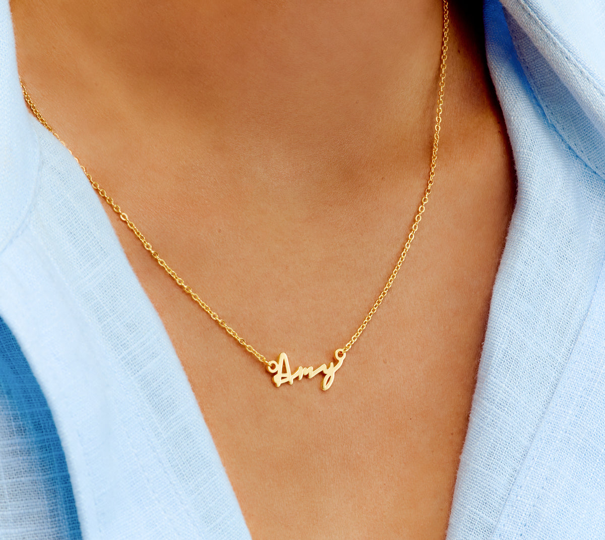 Fine Signature Name Necklace (Gold) – Abbott Lyon