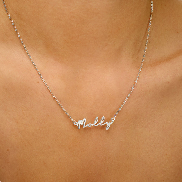 Personalised Silver & Sterling Silver Name Necklaces | Abbott Lyon