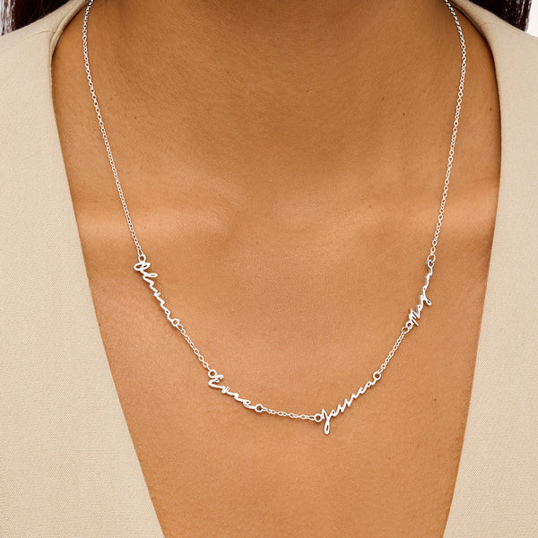 Personalised Silver & Sterling Silver Name Necklaces | Abbott Lyon