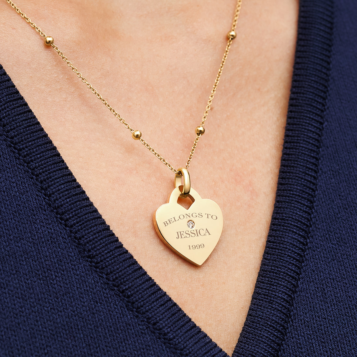Heart Token Necklace (Gold) – Abbott Lyon