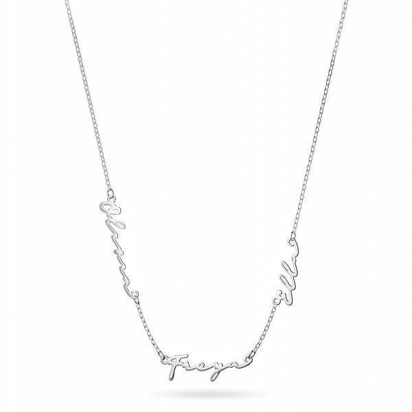 Personalised Silver & Sterling Silver Name Necklaces | Abbott Lyon