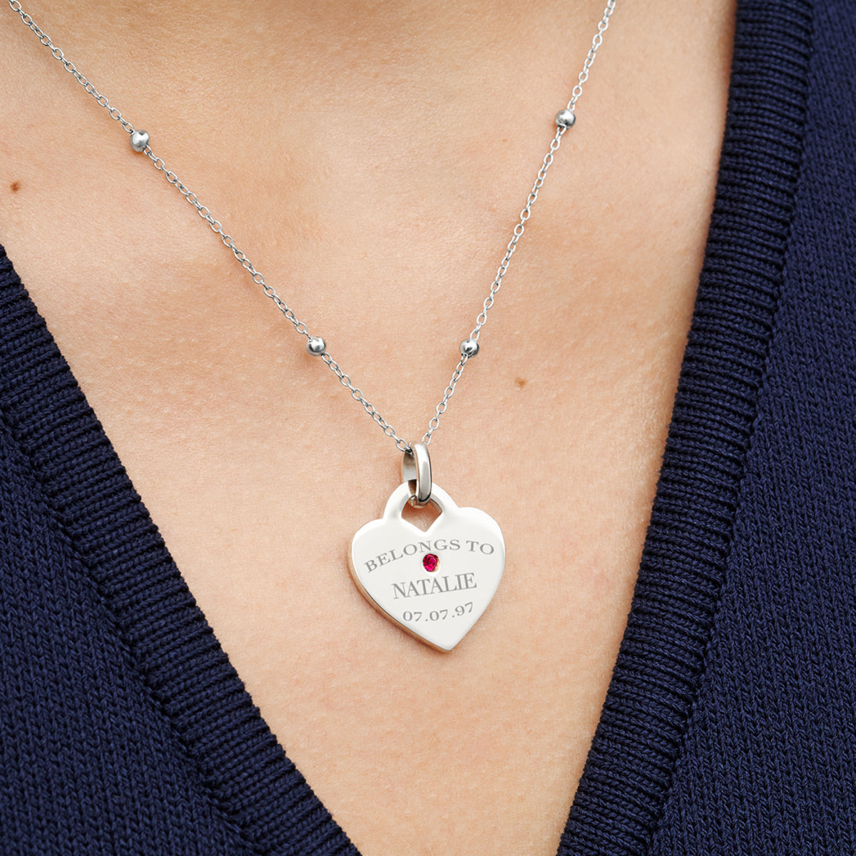 Heart Token Necklace (Silver) – Abbott Lyon