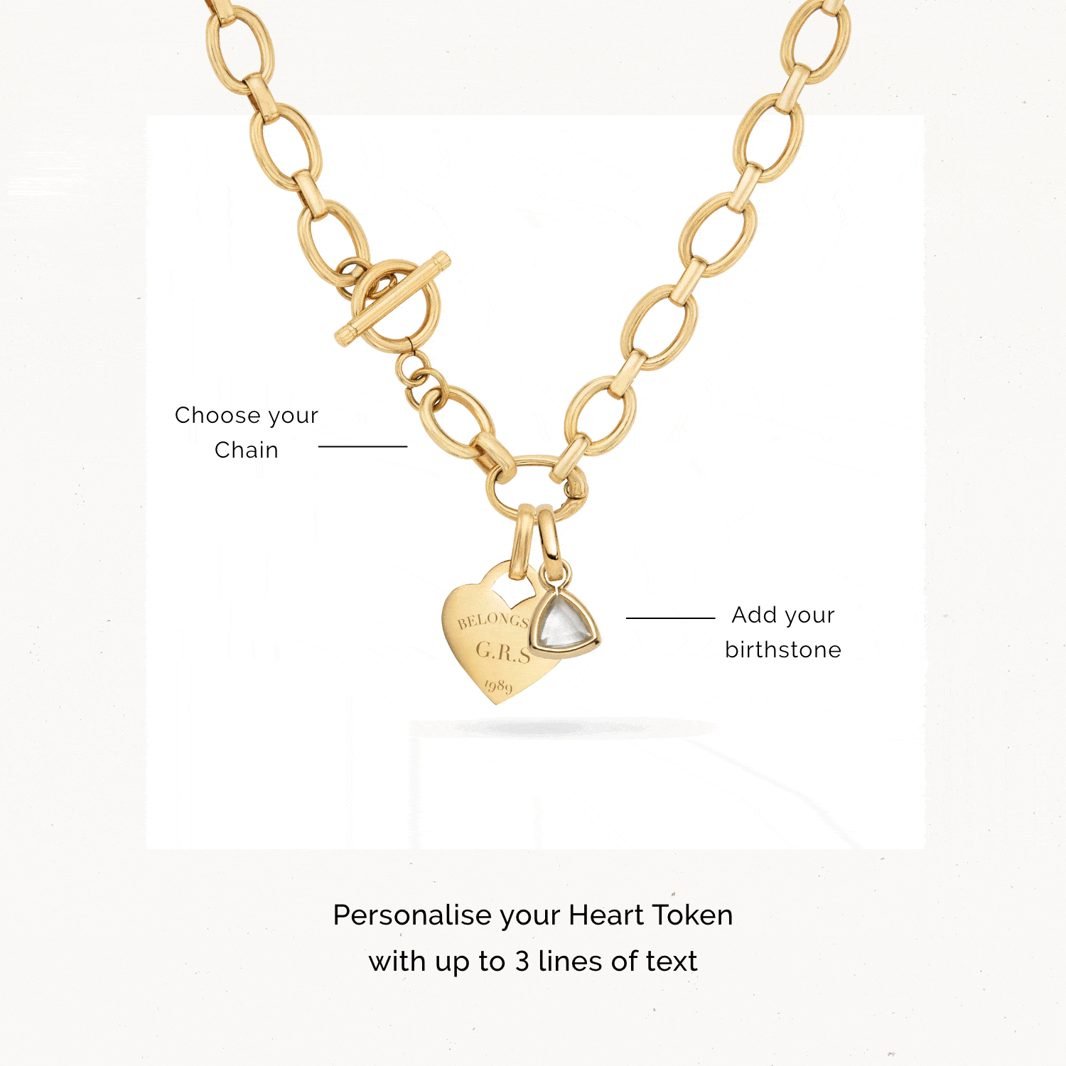 Mini Heart Token Necklace (Gold) – Abbott Lyon