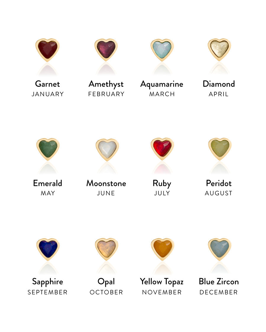 Custom Heart Birthstone Ring (Gold) – Abbott Lyon