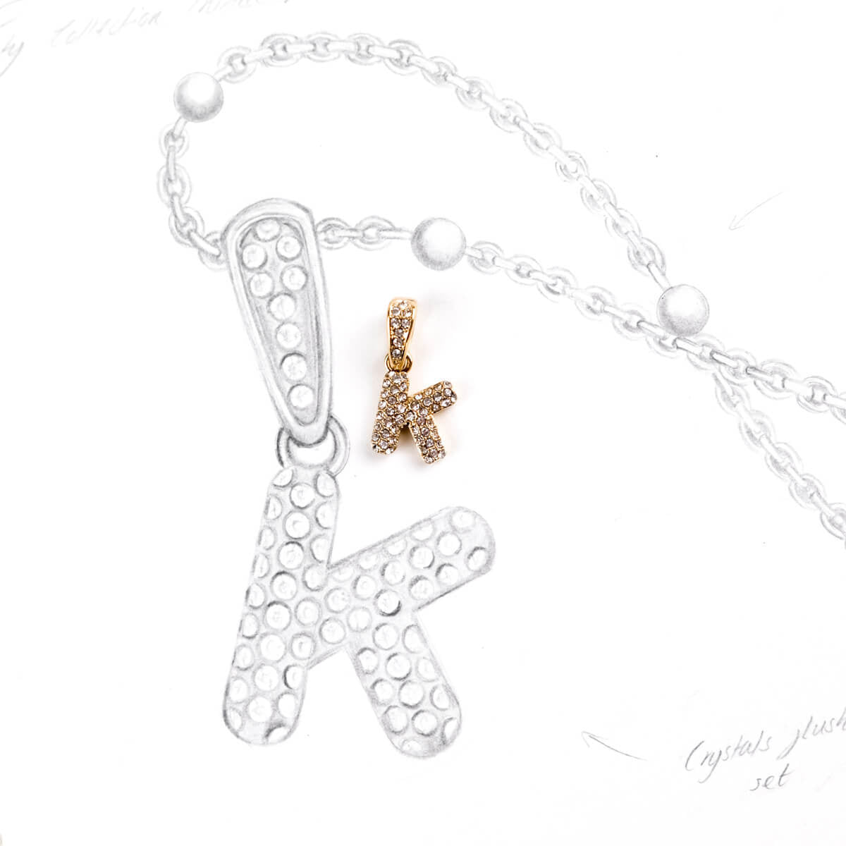 Bubble Initial Pendant (Gold) – Abbott Lyon